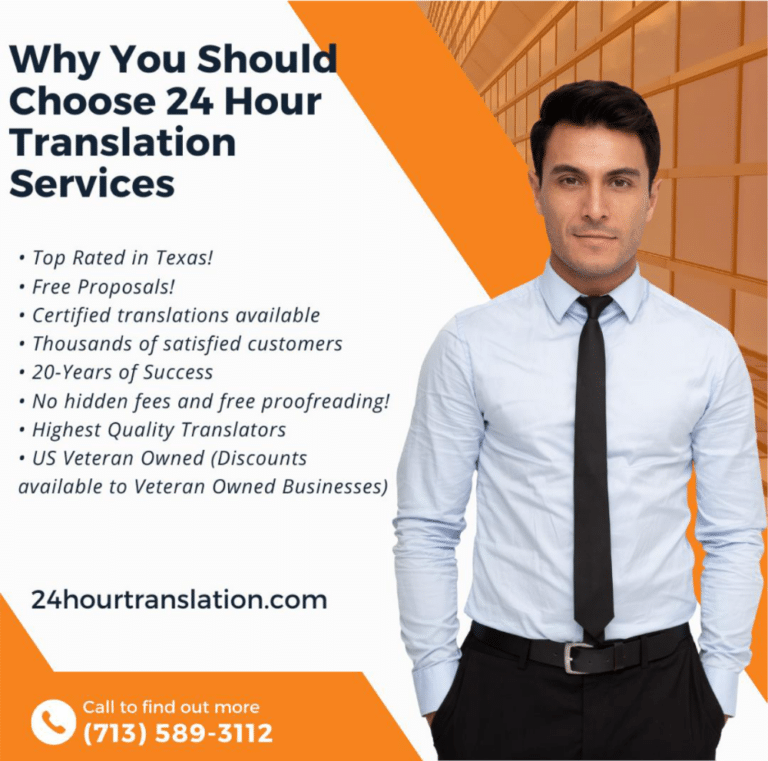Translation Services in Houston, TX - 24 Hour Translation Services